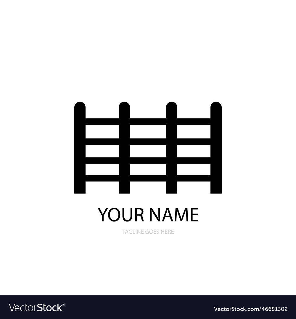 Fence logo Royalty Free Vector Image - VectorStock