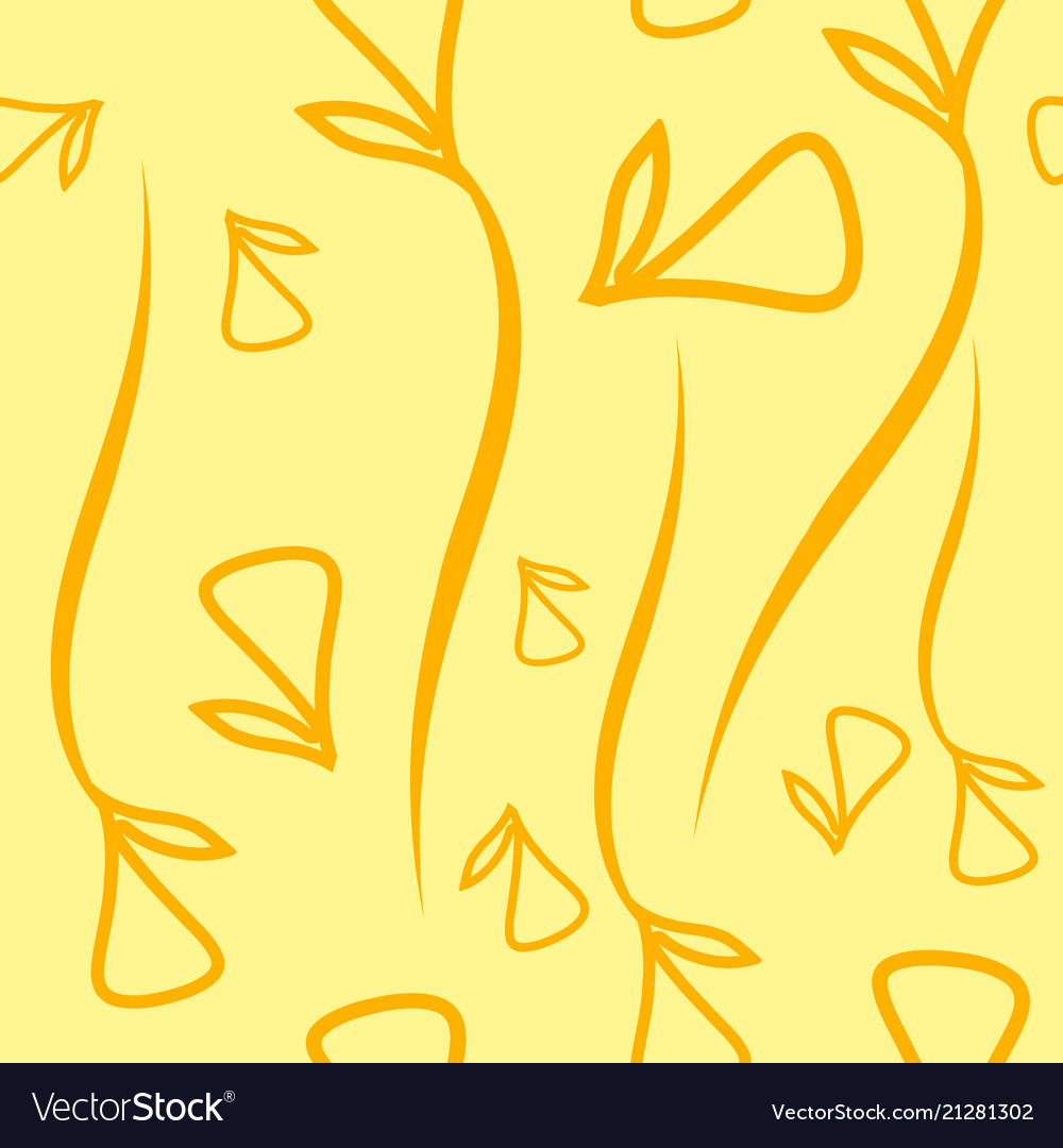 Geometric pattern made from plant yellow elements Vector Image