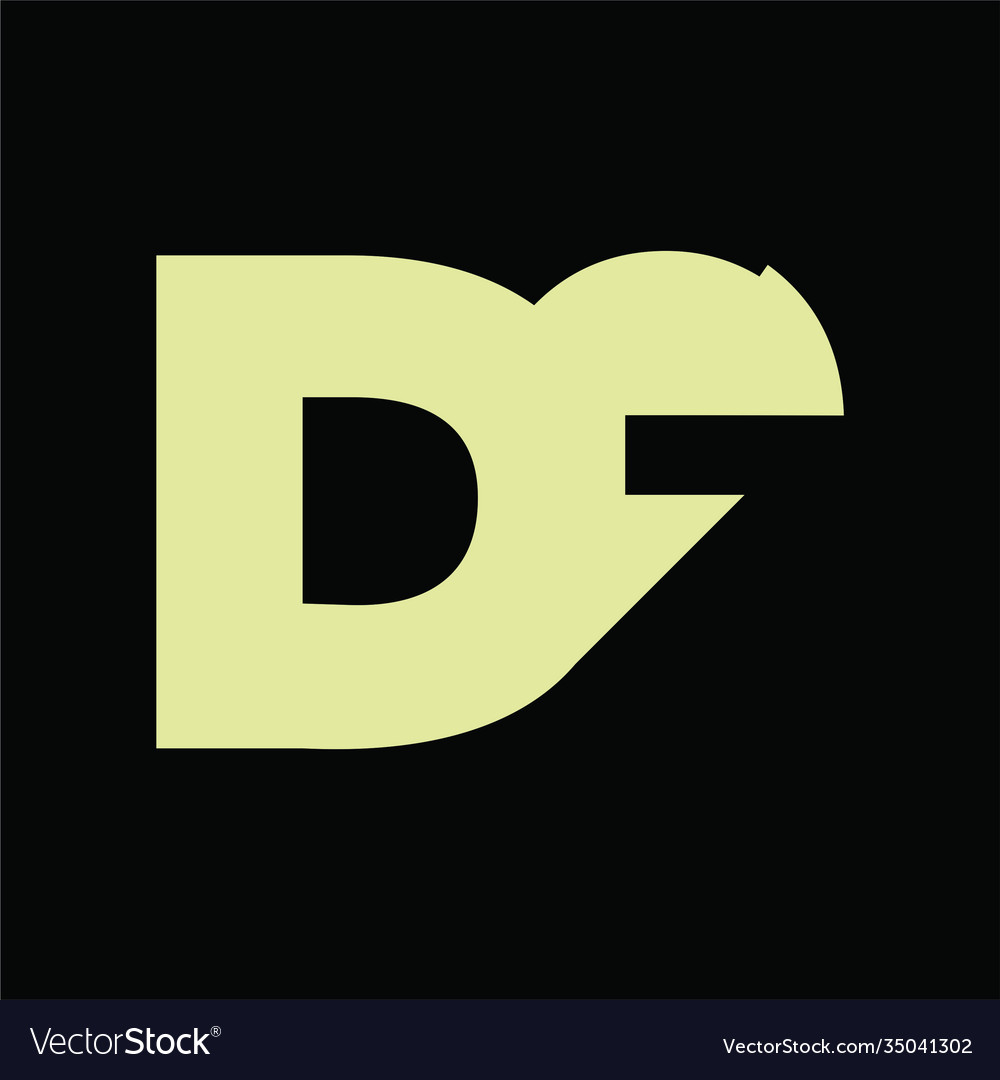 Initial df Royalty Free Vector Image - VectorStock