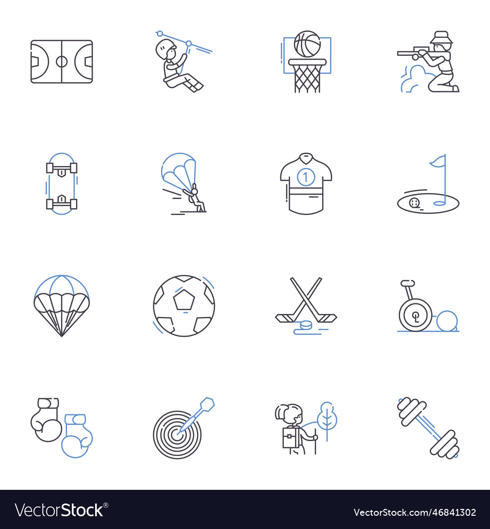 Instrumentation line icons collection measurement Vector Image Instrumentation line icons collection measurement Vector Image