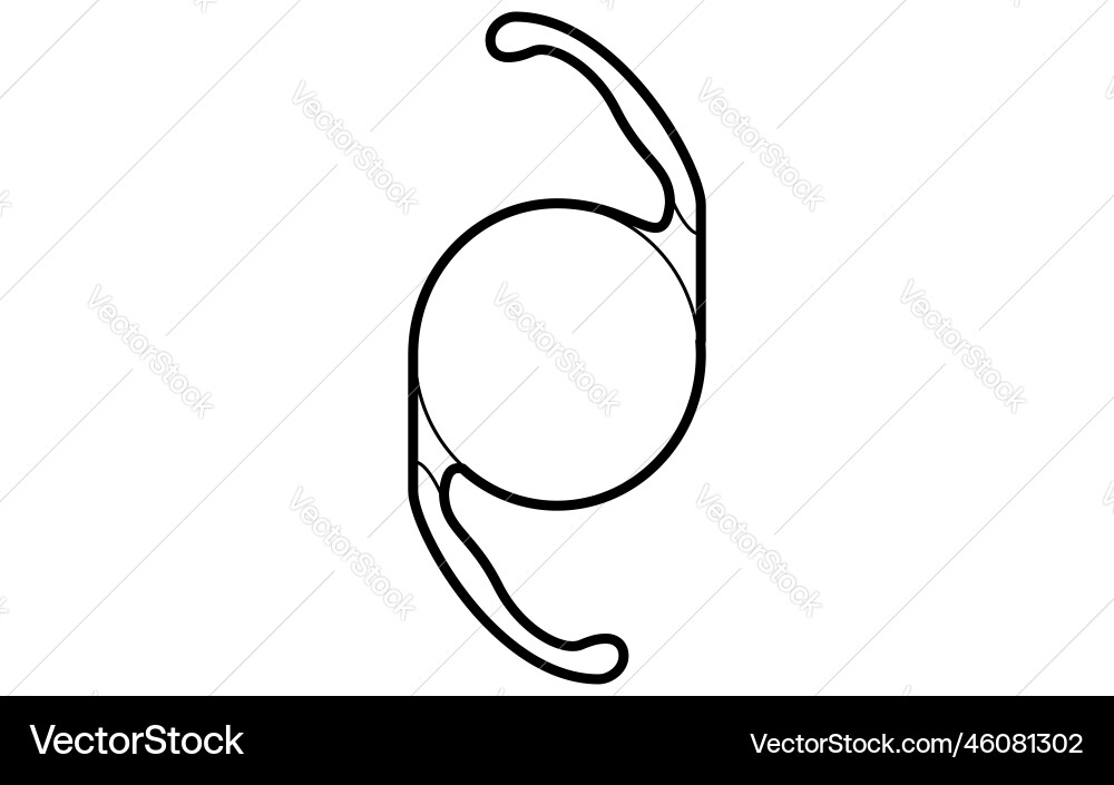 Intraocular lenses used in cataract surgery Vector Image