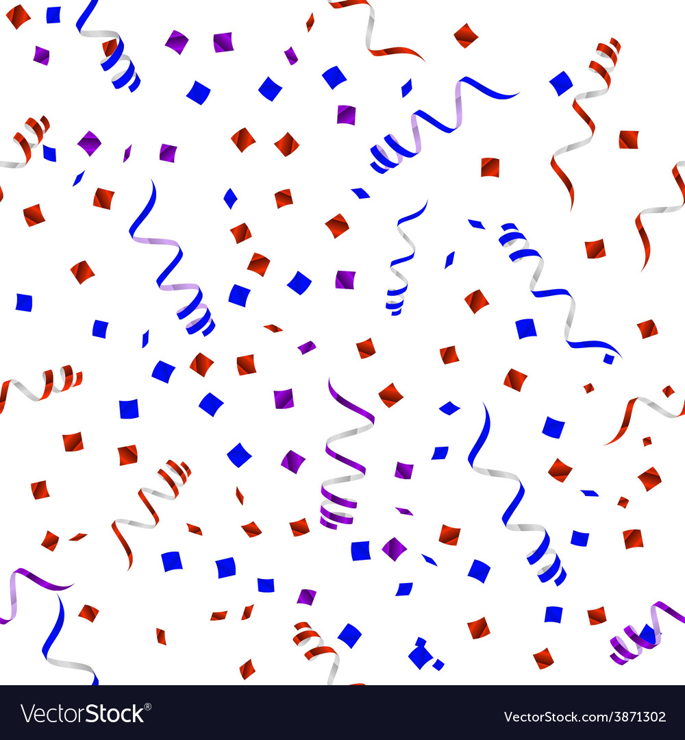 Party streamers pattern seamless Royalty Free Vector Image