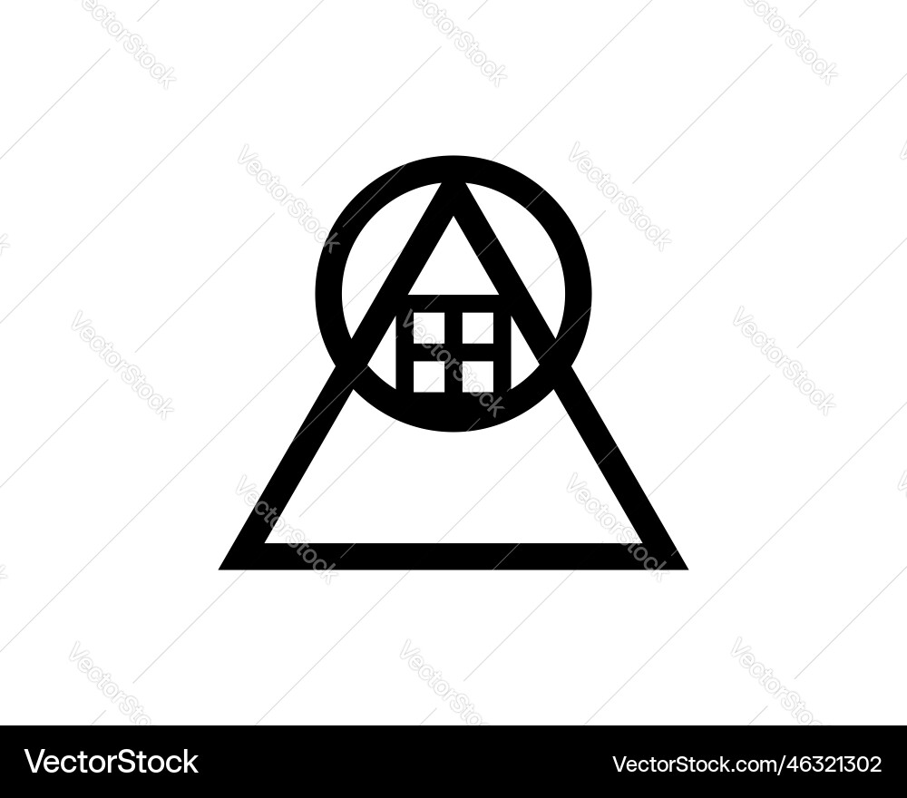 Sacred geometry judgement tarot symbol geometric Vector Image