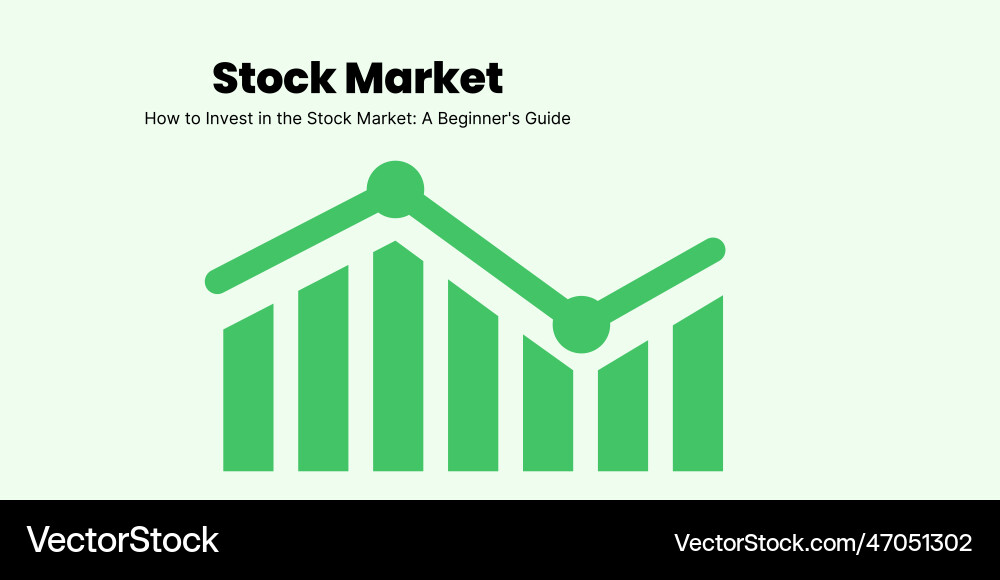 Stock market banner on light background Royalty Free Vector