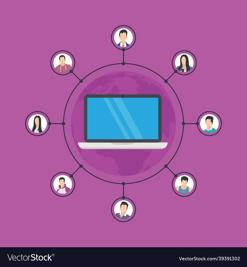 Wan network Royalty Free Vector Image - VectorStock