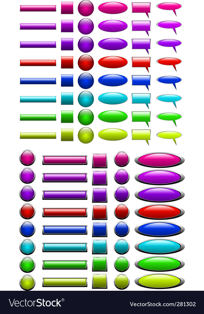 Web button set Royalty Free Vector Image - VectorStock
