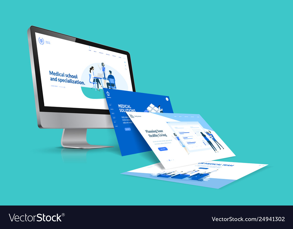 Web design template Royalty Free Vector Image - VectorStock
