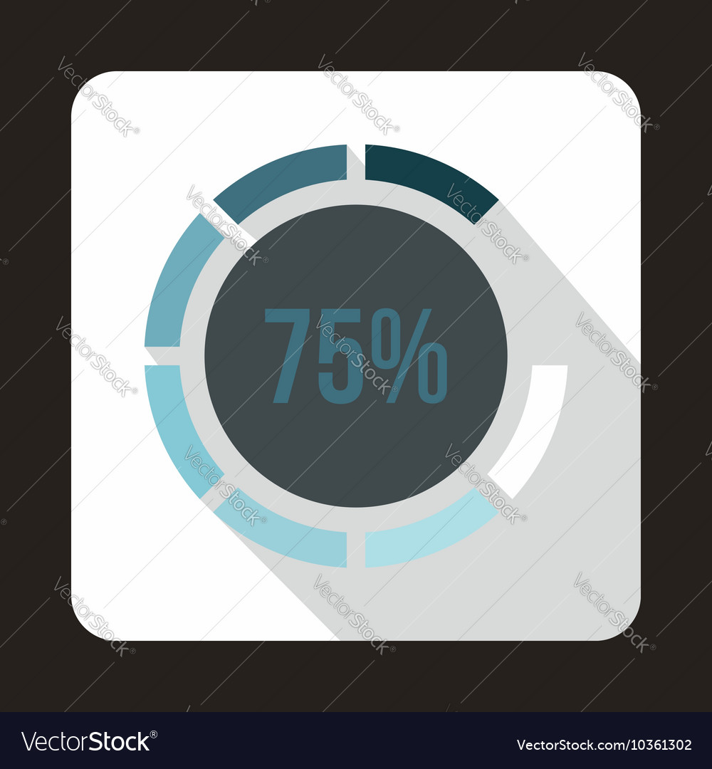 Web preloader 75 percent icon flat style Vector Image