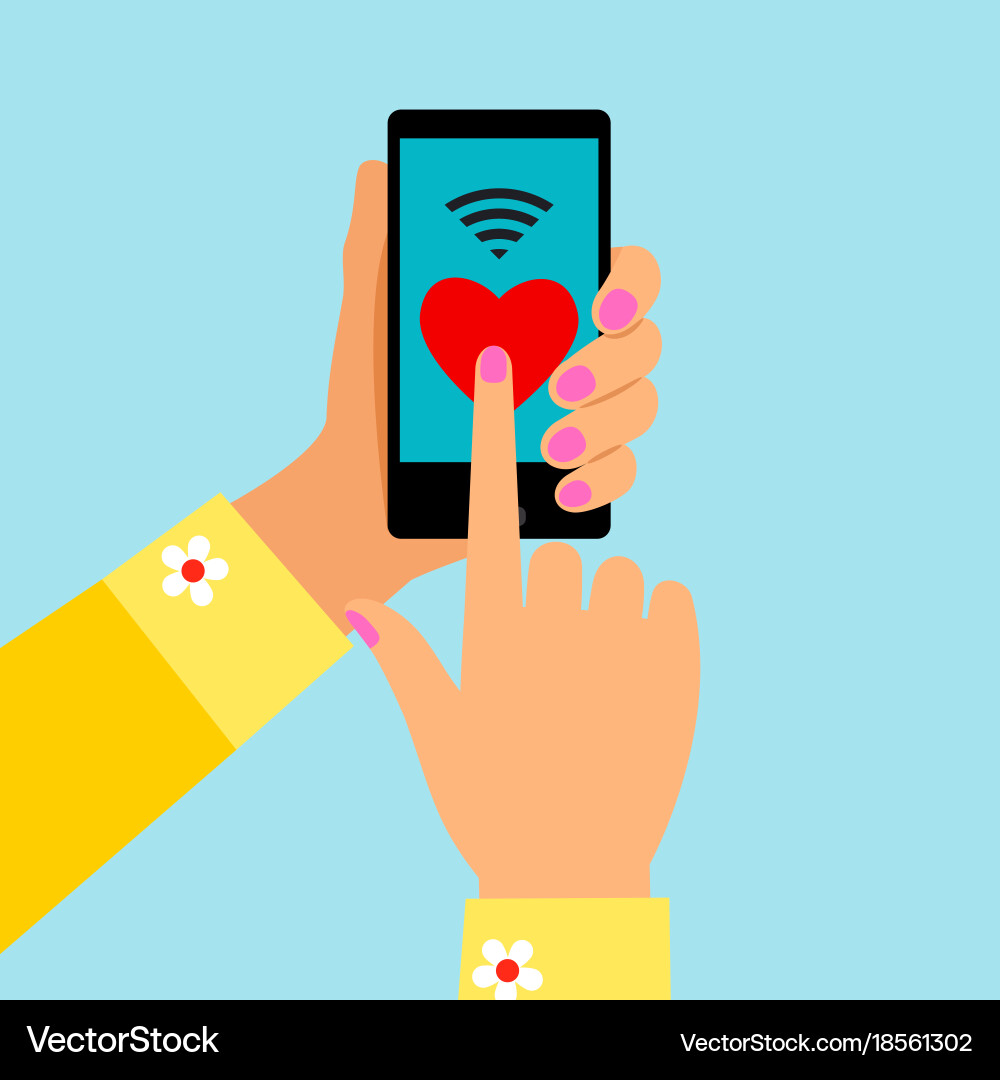 Woman hands send red heart Royalty Free Vector Image