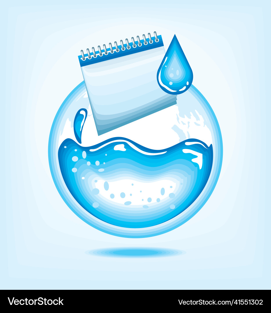 World water day calendar Royalty Free Vector Image