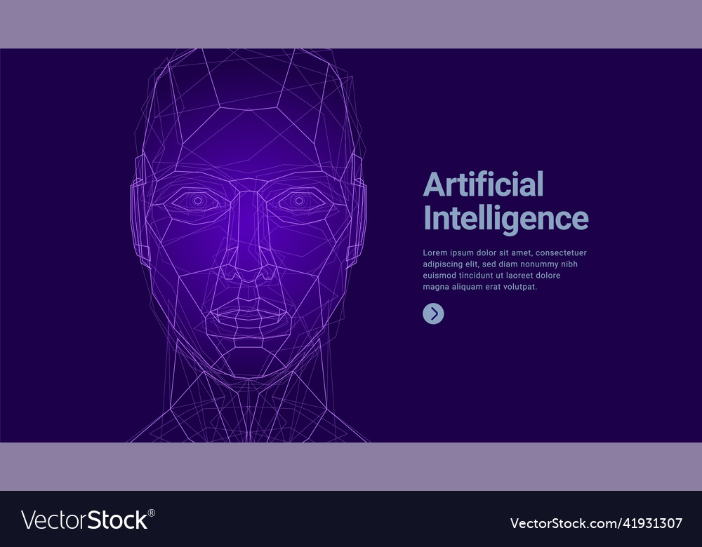 Artificial intelligence ai concept background Vector Image