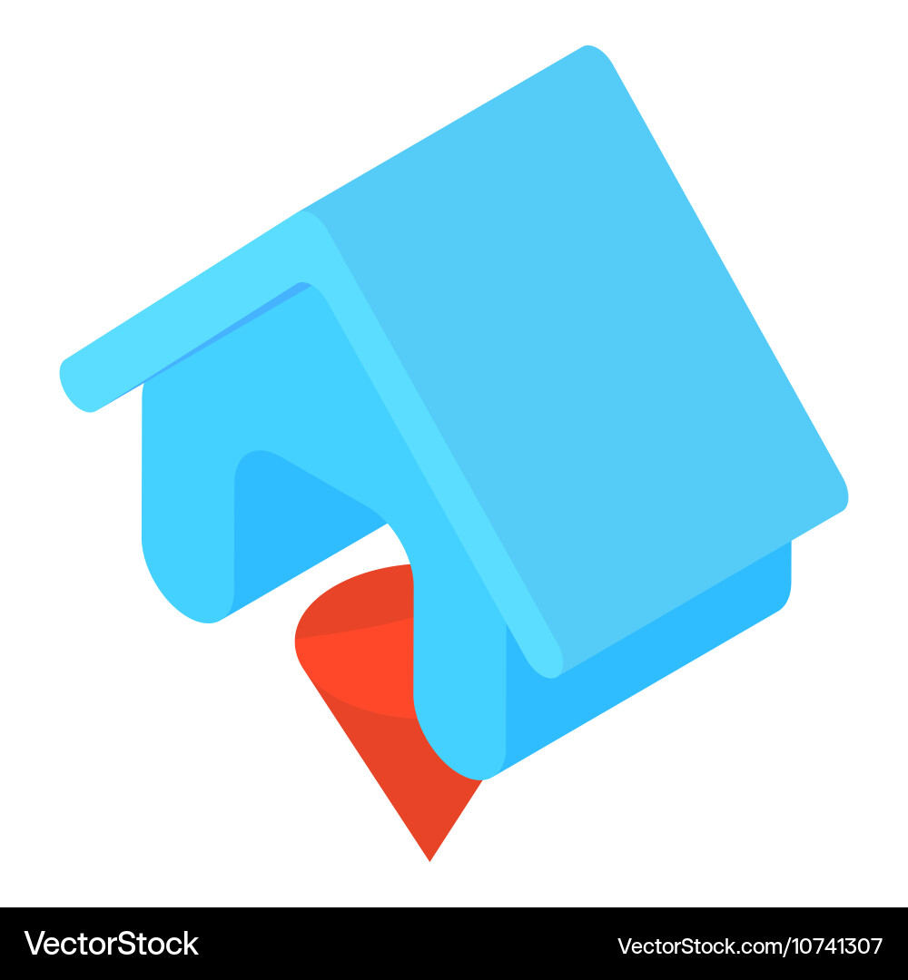 Blue house icon cartoon style Royalty Free Vector Image