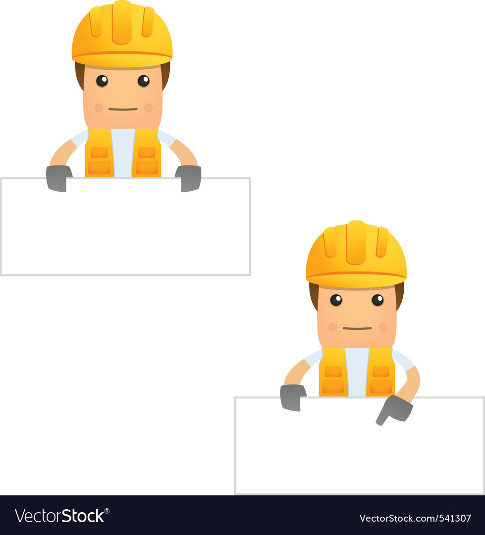 Cartoon builder Royalty Free Vector Image - VectorStock