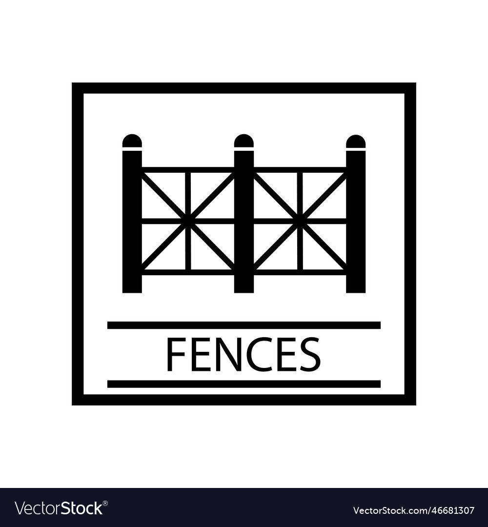 Fence logo Royalty Free Vector Image - VectorStock