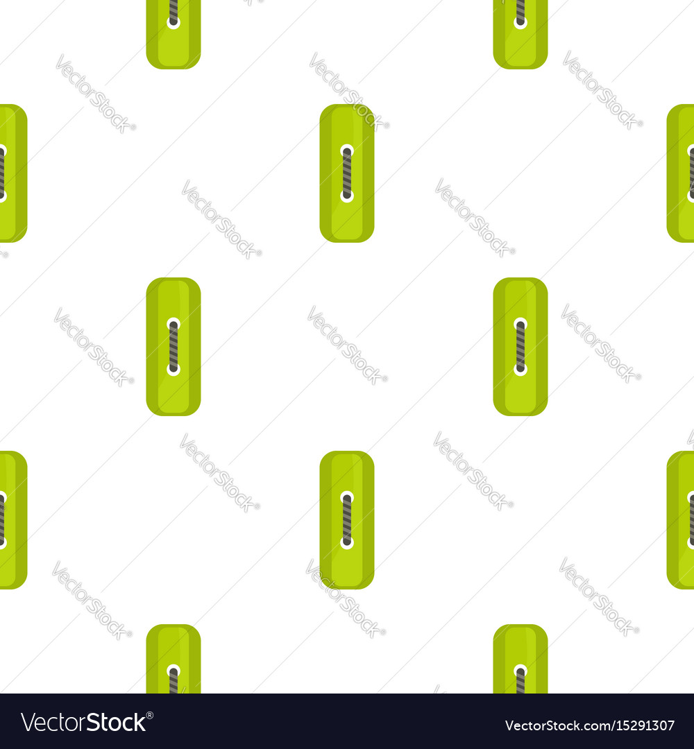Green rectangle sewing button pattern flat Vector Image