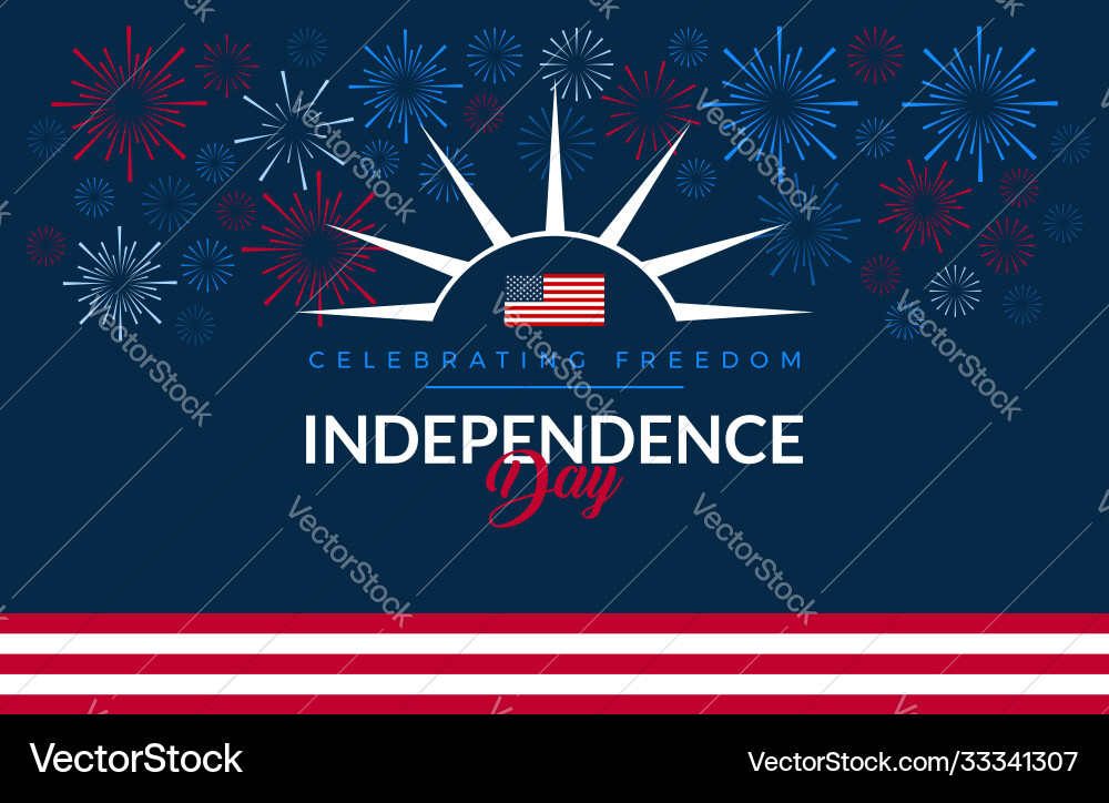 Happy independence day usa blue background Vector Image