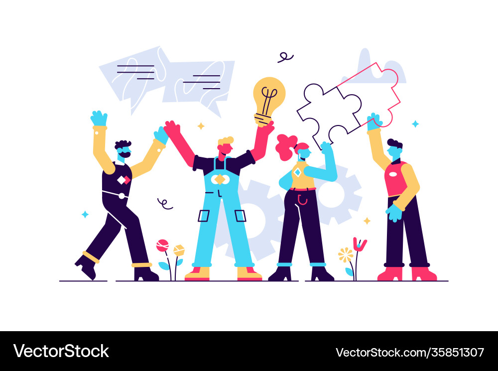 Hr employee engagement with work motivation Vector Image