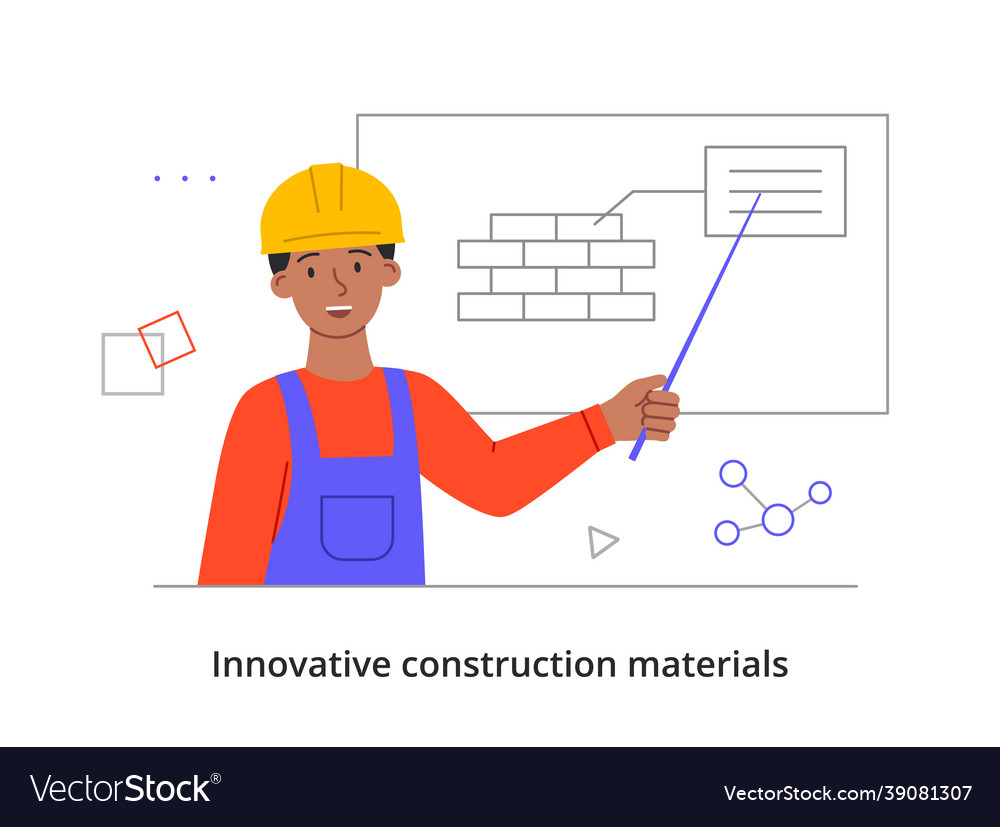 Innovative construction materials Royalty Free Vector Image