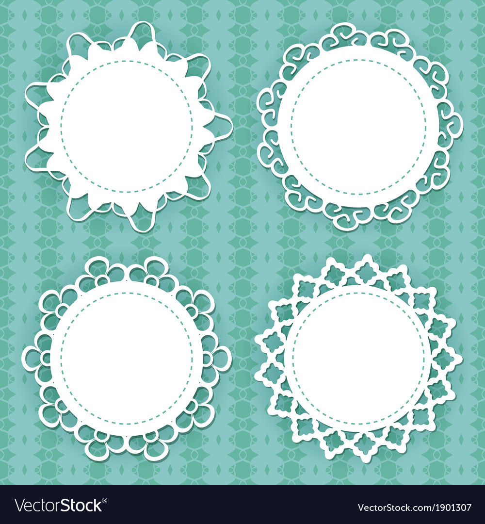 Lacy frames Royalty Free Vector Image - VectorStock