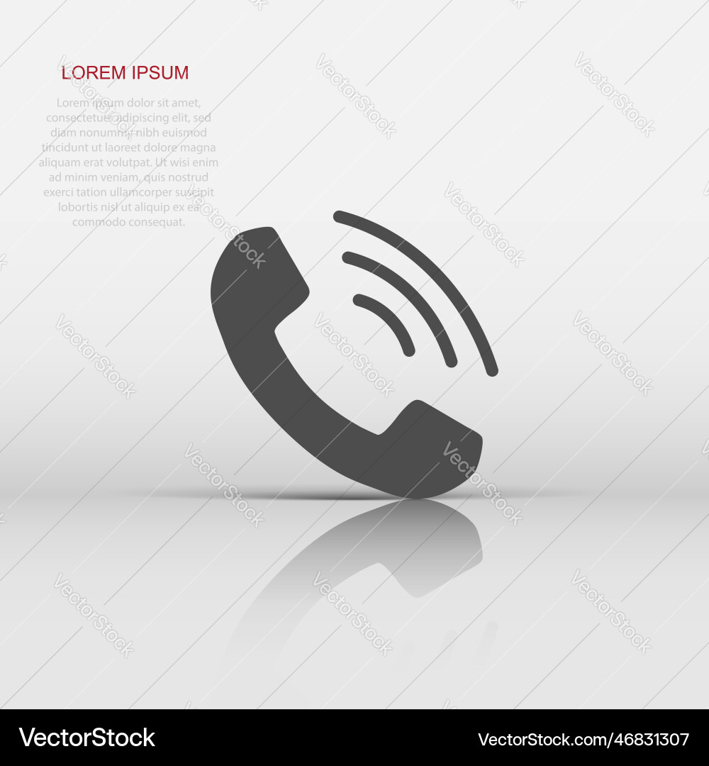 Phone icon in flat style contact support service Vector Image