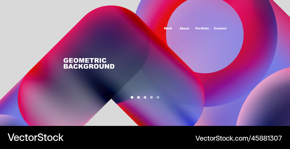 Round shapes and circles with liquid gradients Vector Image