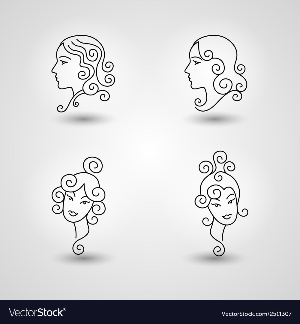 Womans head Royalty Free Vector Image - VectorStock