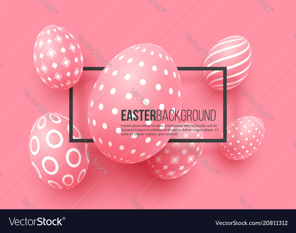 Abstract easter pink background Royalty Free Vector Image