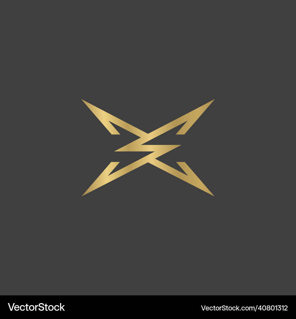 Alphabet initials logo xs sx x and s Royalty Free Vector