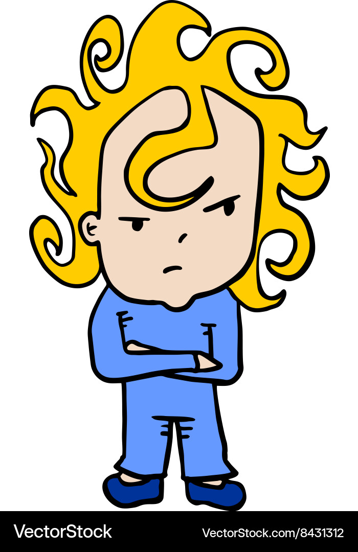 Angry boy Royalty Free Vector Image - VectorStock