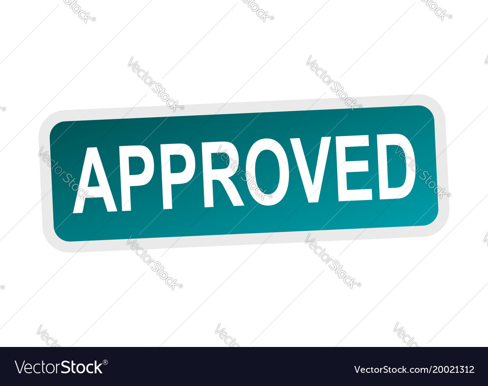 Approved sign flat Royalty Free Vector Image - VectorStock