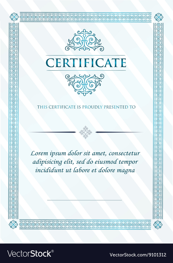 Certificate of achievement vintage frame Vector Image