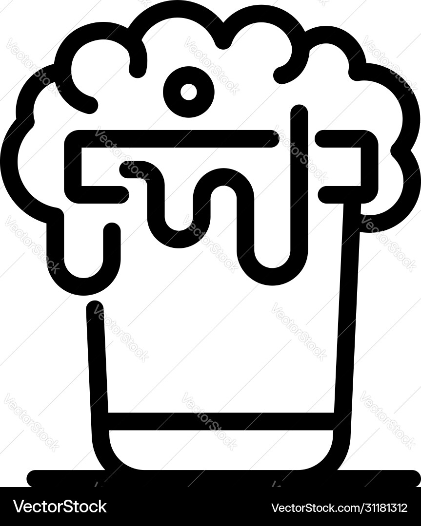 Cleaning bucket icon outline style Royalty Free Vector Image
