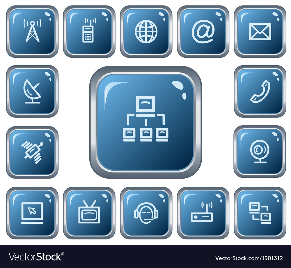 Communication buttons Royalty Free Vector Image