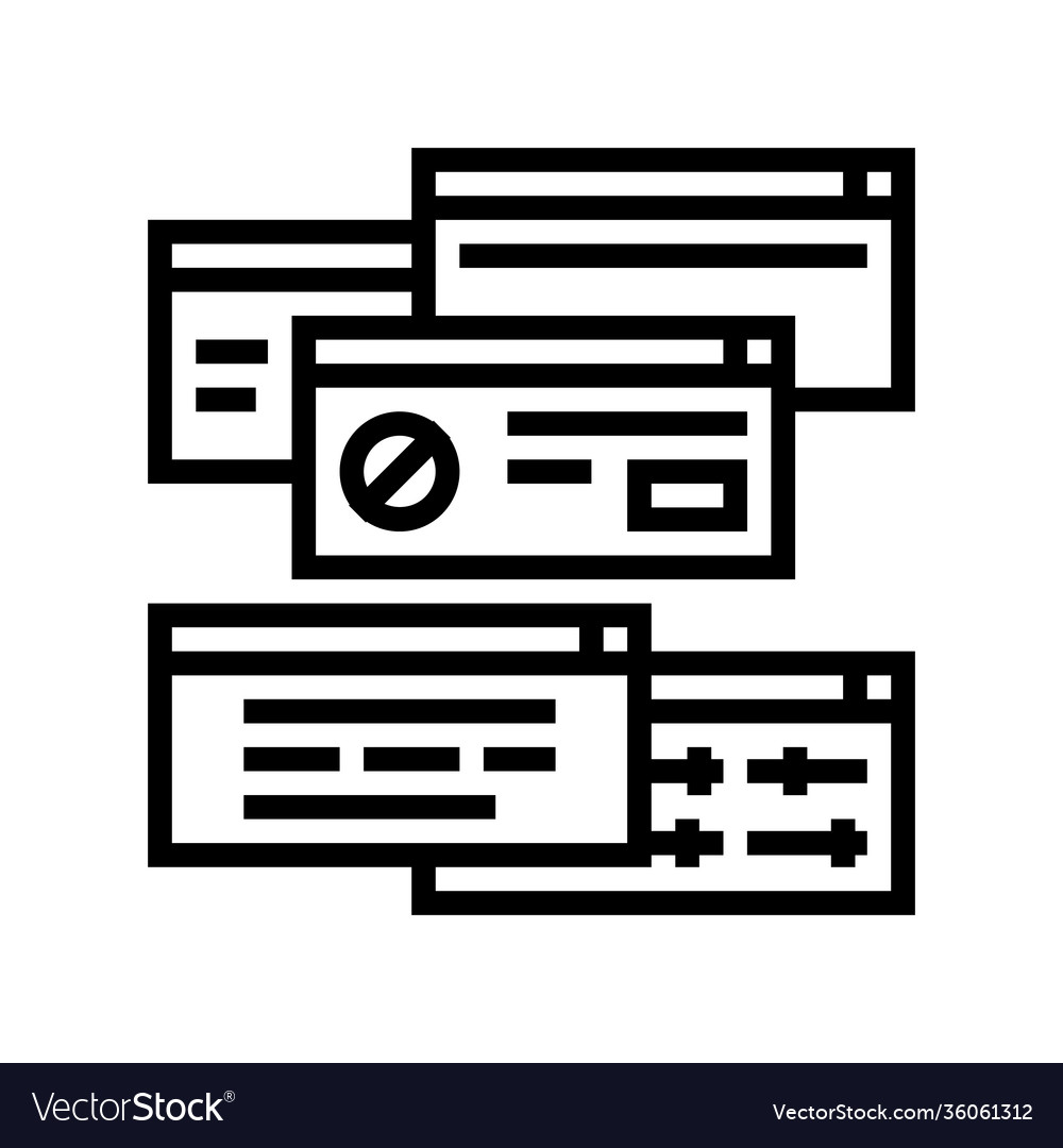 Computer Customization Line Icon Royalty Free Vector Image