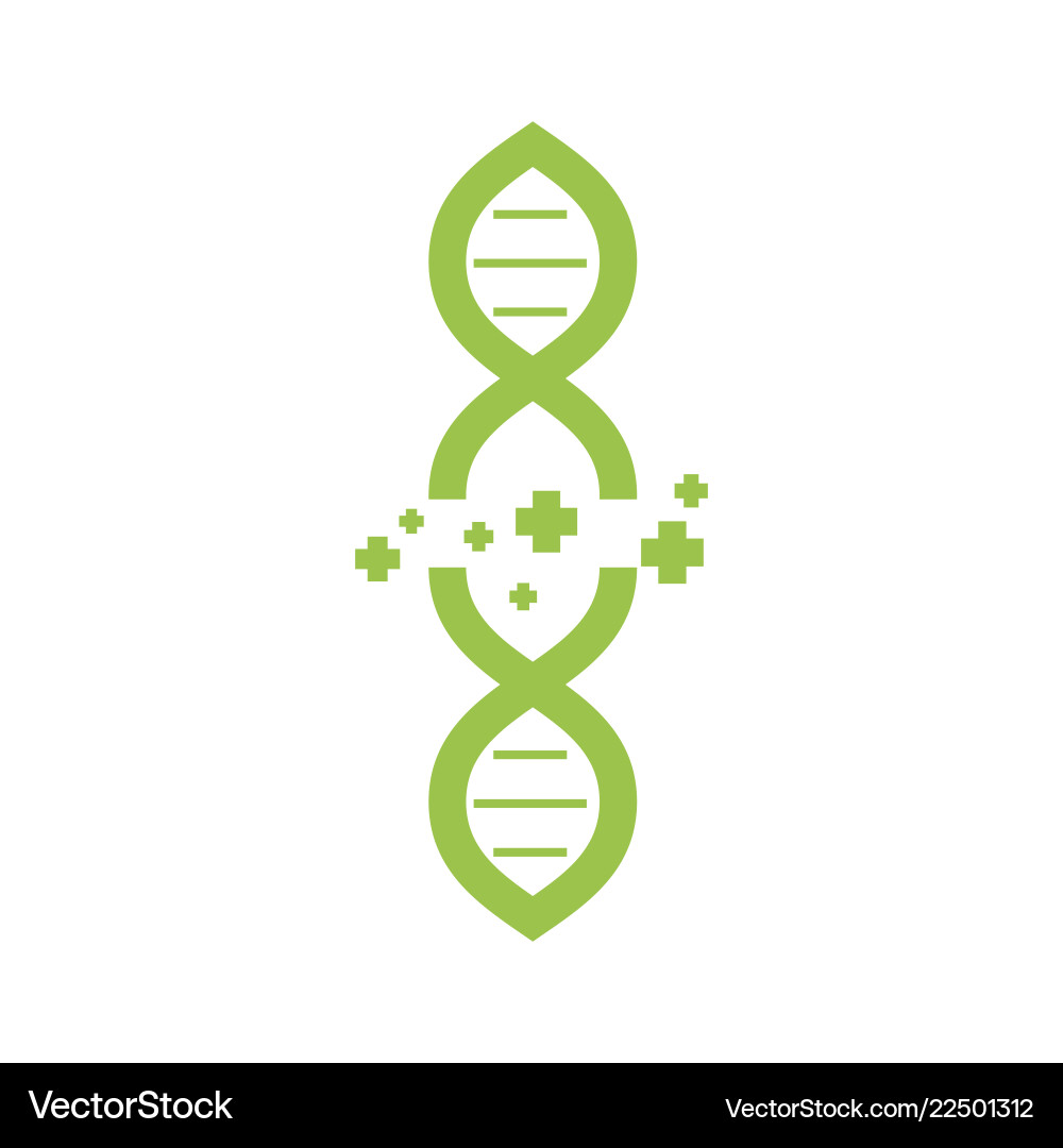 Dna genetic sign elements and icons collection Vector Image