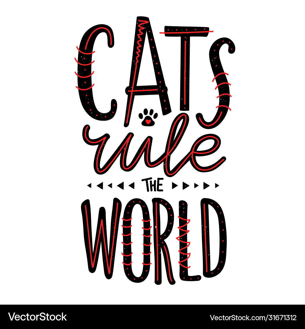 Domestic pet typography print design Royalty Free Vector