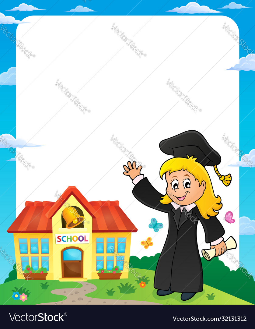 Graduation theme image 5 Royalty Free Vector Image
