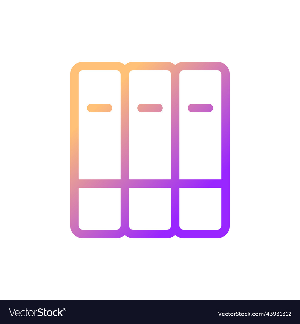 Organize bookshelf pixel perfect gradient linear Vector Image