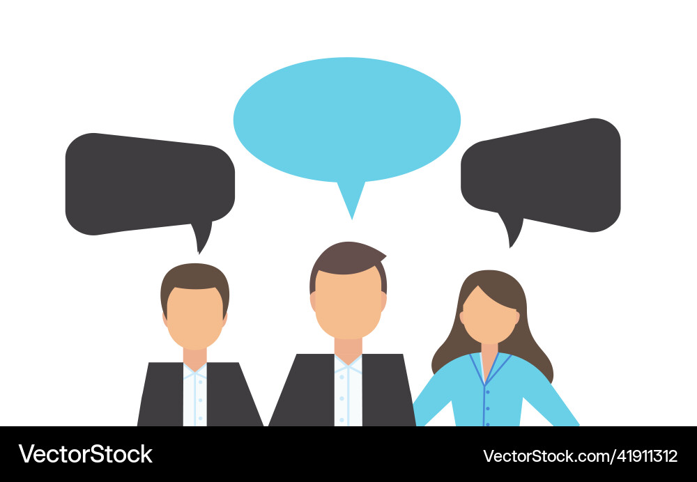 People icons with dialog speech bubbles new Vector Image