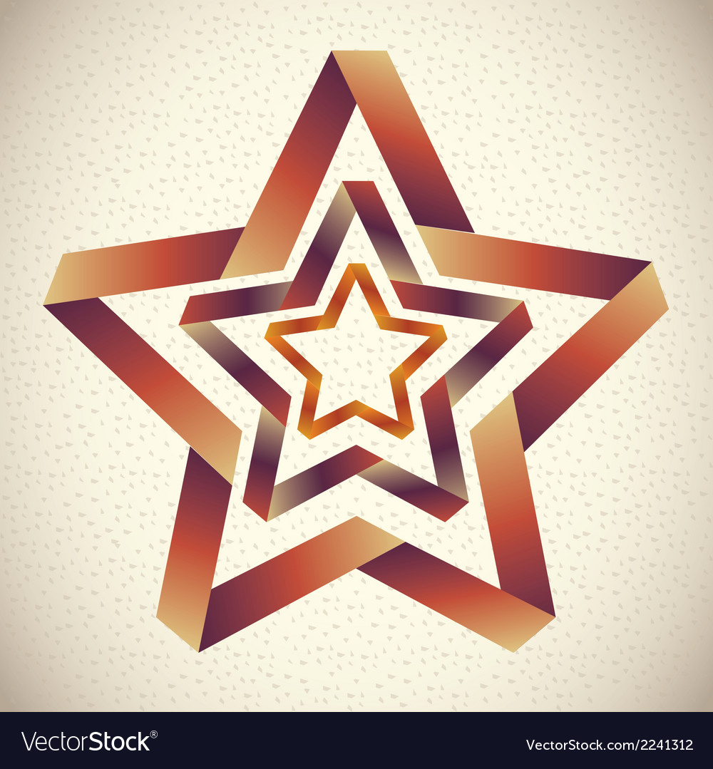 Star design over pattern background Royalty Free Vector