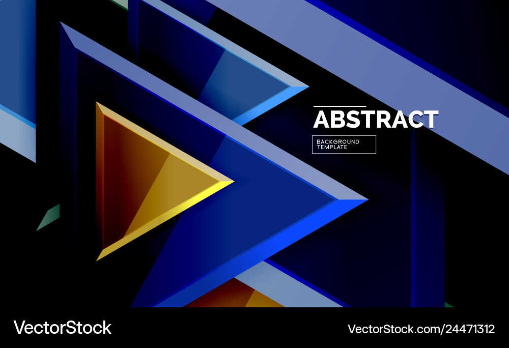 Tech futuristic geometric 3d shapes minimal Vector Image