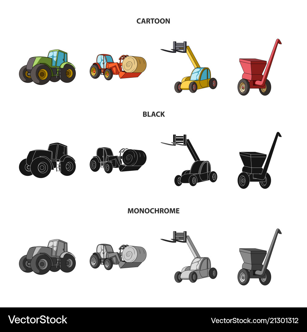 Tractor hay balancer and other agricultural Vector Image