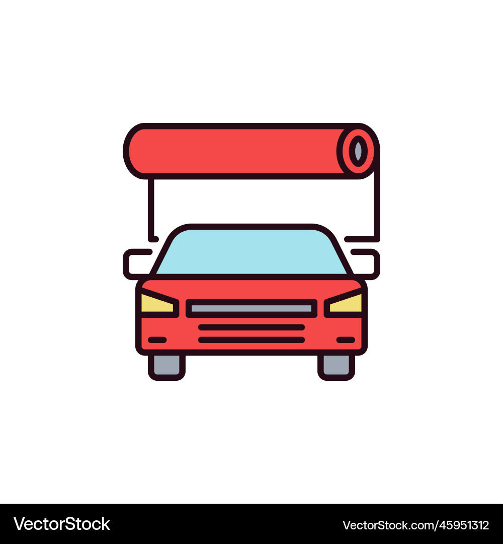 Vehicle vinyl wrapping car wrap concept colored Vector Image