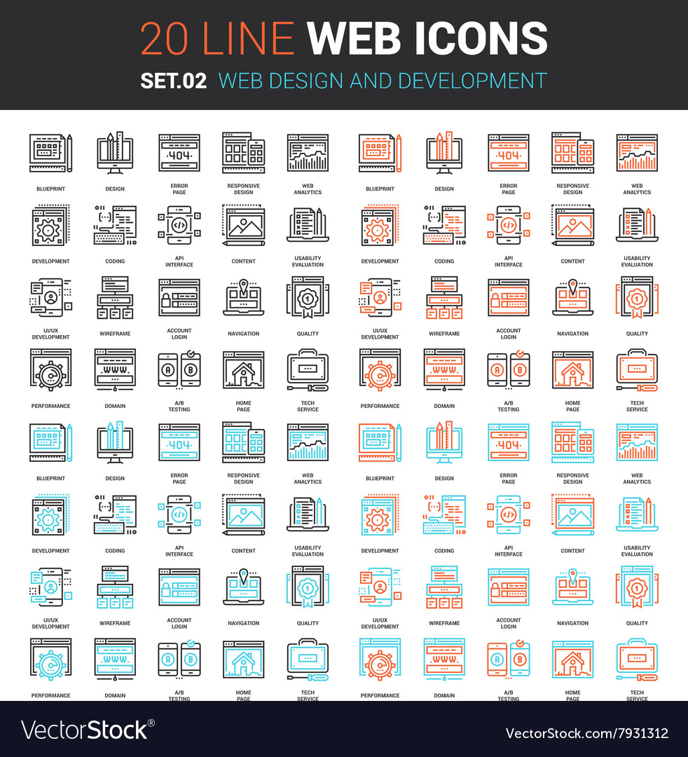 Web design and development Royalty Free Vector Image