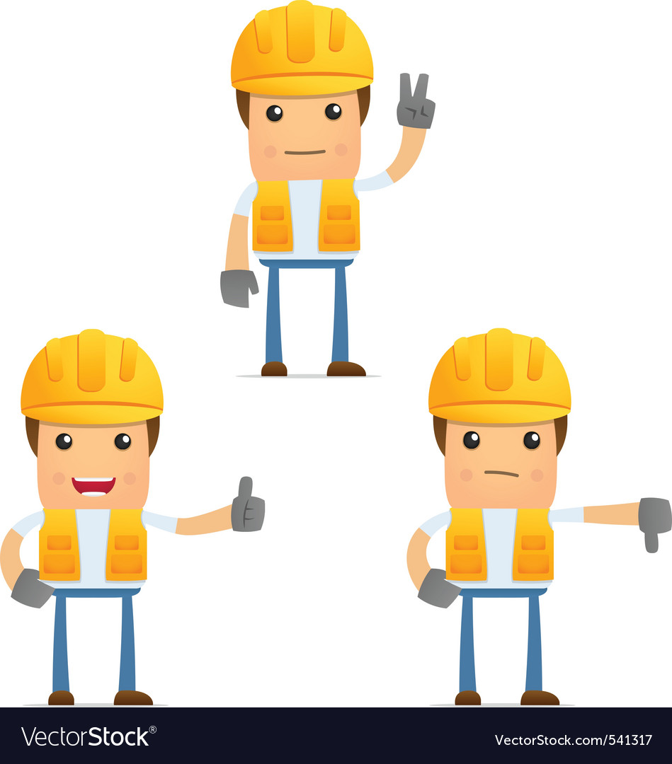 Cartoon builder Royalty Free Vector Image - VectorStock