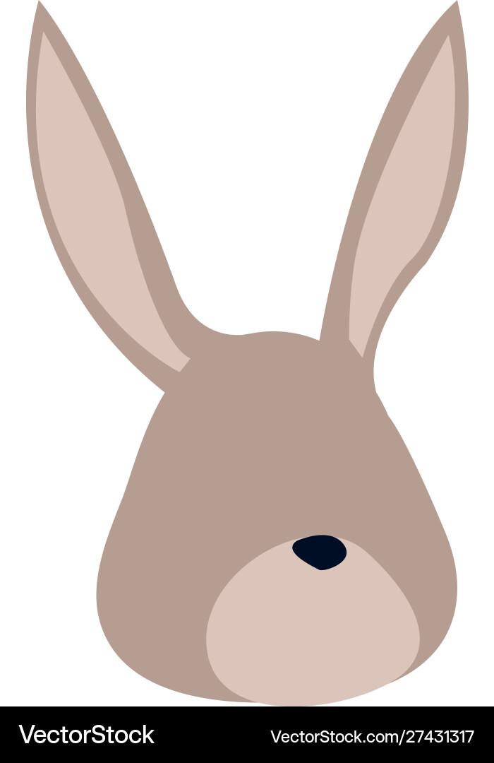 Cartoon rabbit head icon colorful design Vector Image