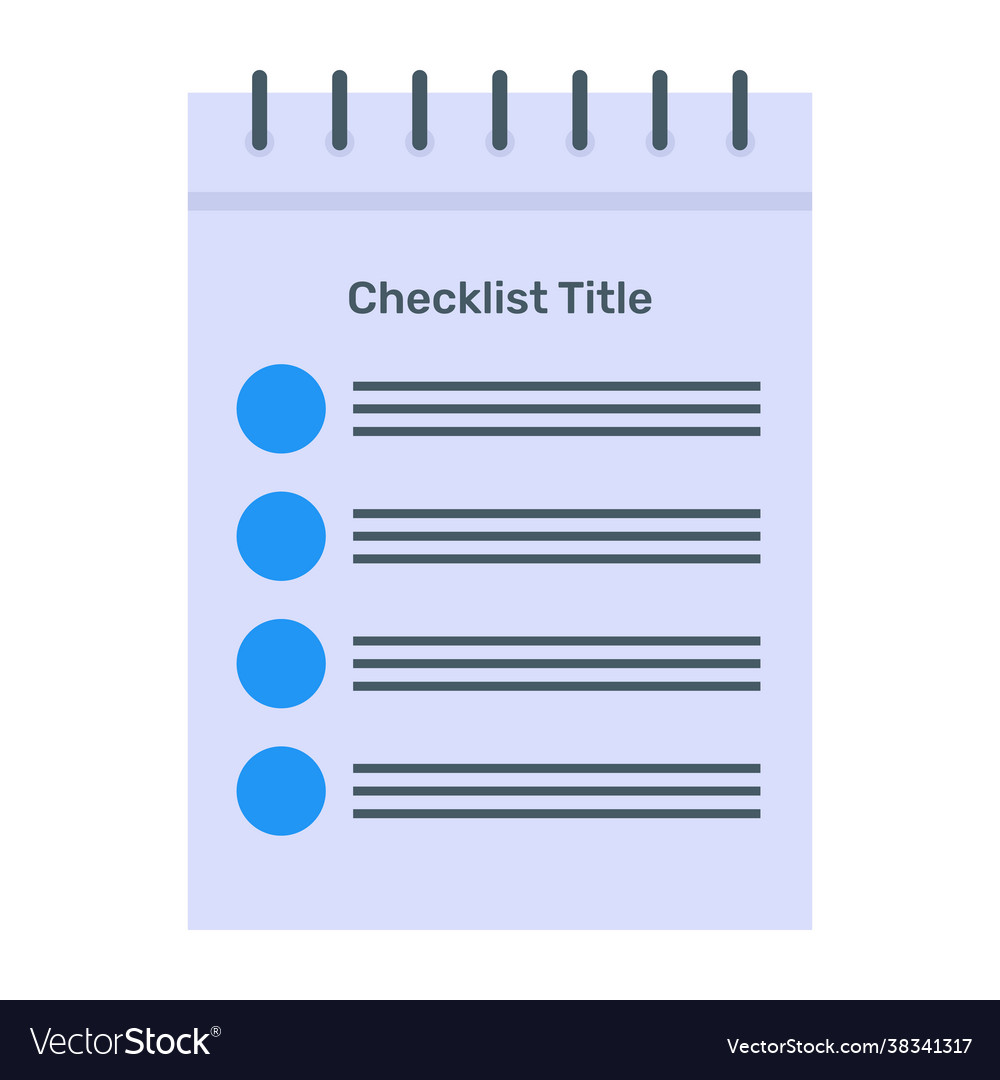 Checklist template Royalty Free Vector Image - VectorStock