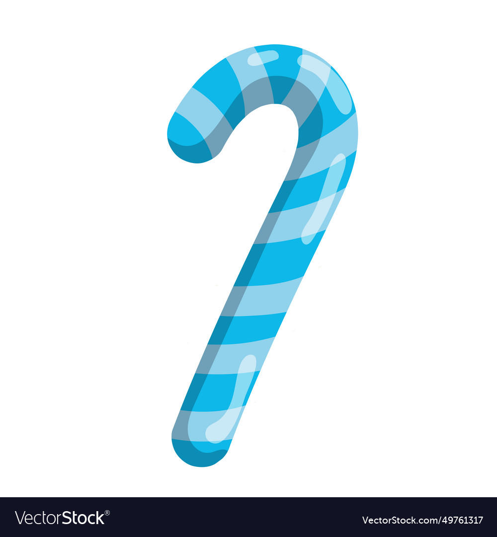 Colored christmas candy cane icon Royalty Free Vector Image