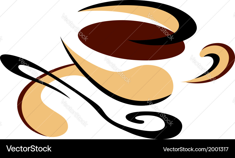 Cup of freshly brewed espresso coffee Royalty Free Vector