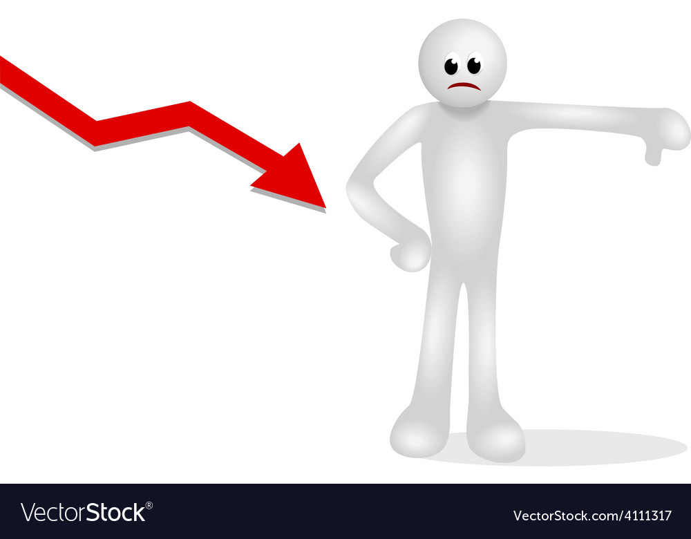 Decreasing graphs Royalty Free Vector Image - VectorStock